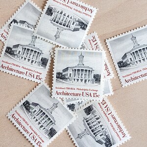 10 Philadelphia Exchange Architecture Stamps, 1979 Unused Postage ...