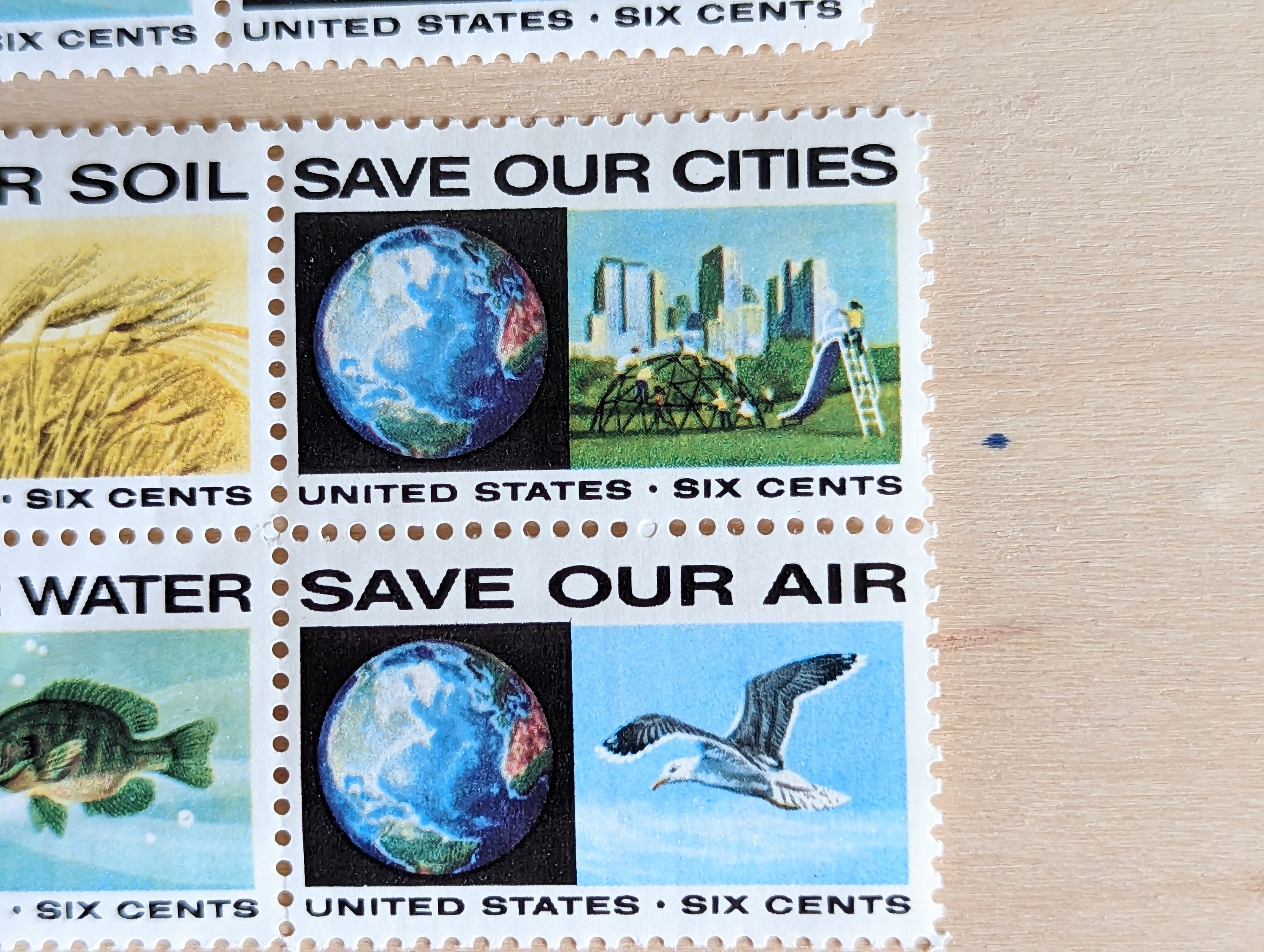 12 Anti-pollution Stamps, 1970 Unused Postage Stamps, 6 Cent Stamps ...