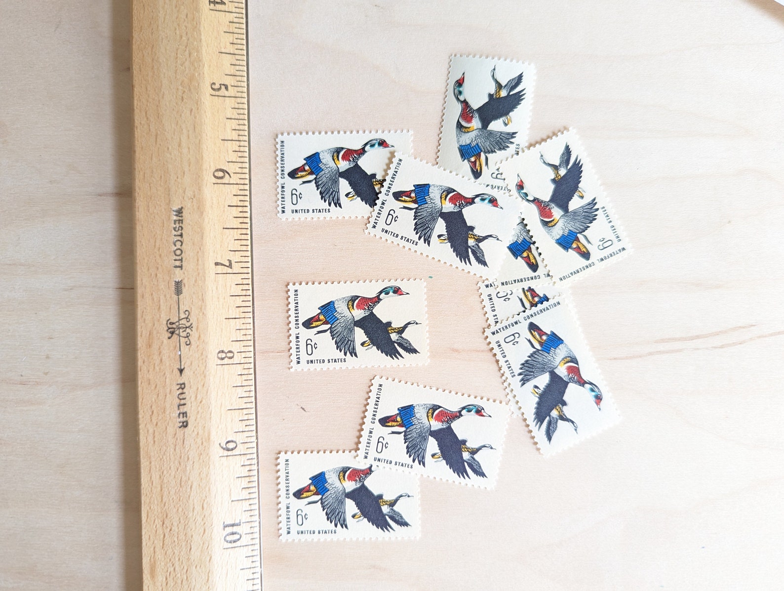 10 Waterfowl Conservation Stamps, 1968 Unused Postage Stamps, 6 Cent ...