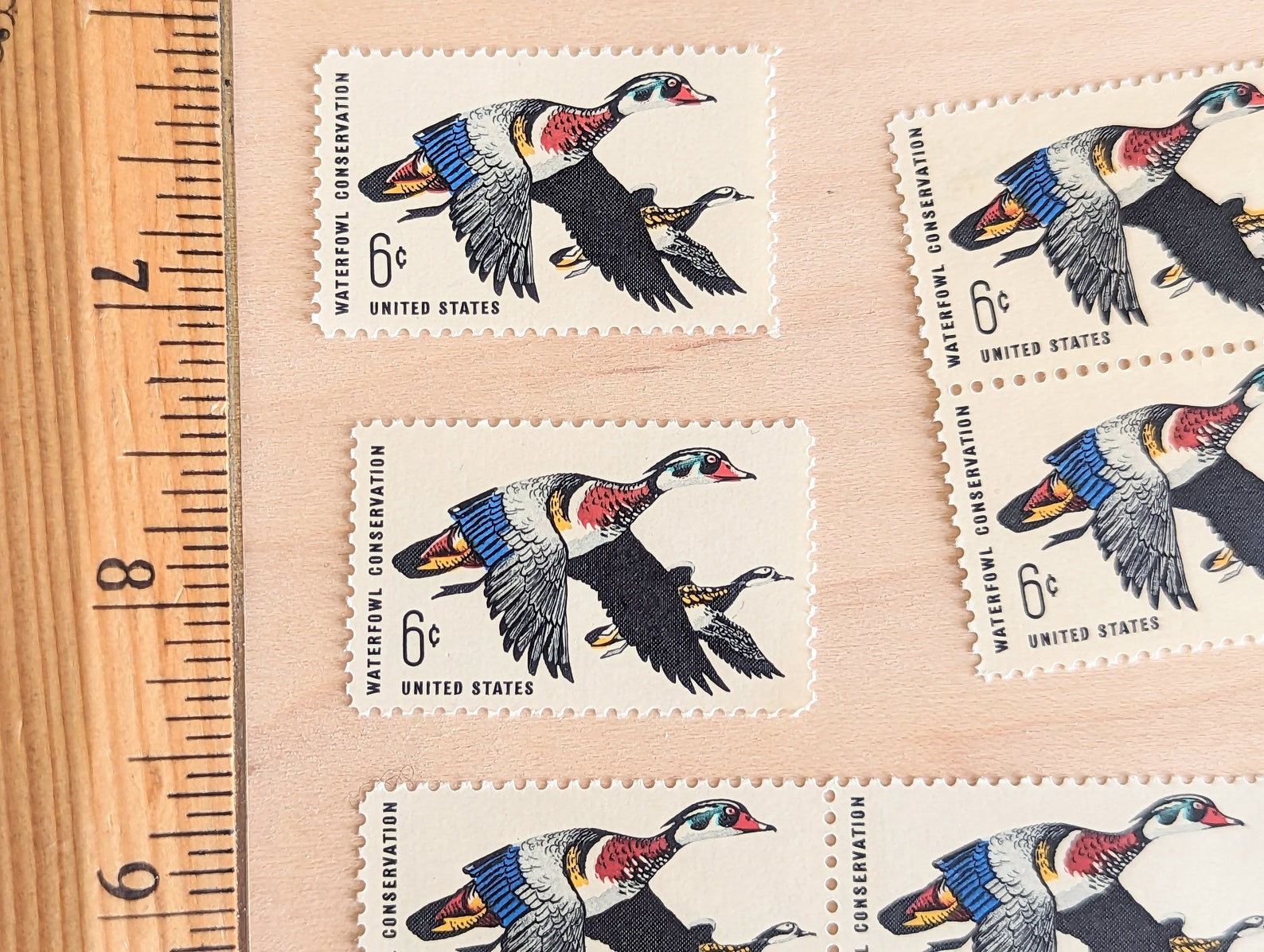 10 Waterfowl Conservation Stamps, 1968 Unused Postage Stamps, 6 Cent ...