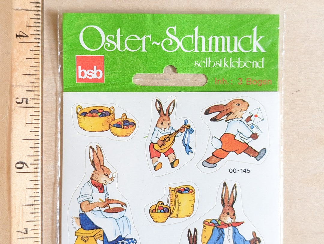 Three Oster-schmuck Sticker Sheets in Original Packaging, 3.5x4.75 Inch ...