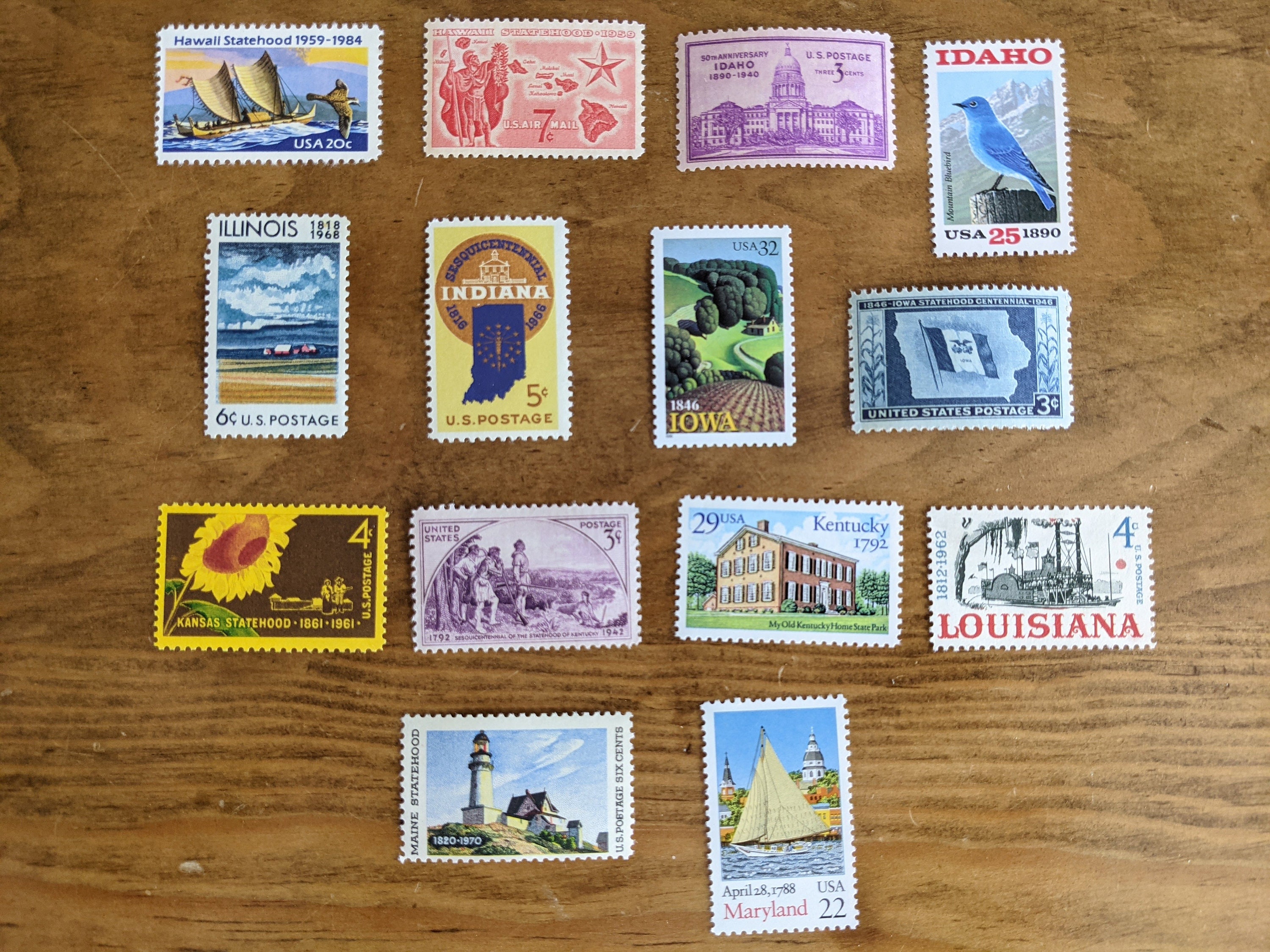 Choose Your State One Stamp or Full 50 State Set & Washington - Etsy