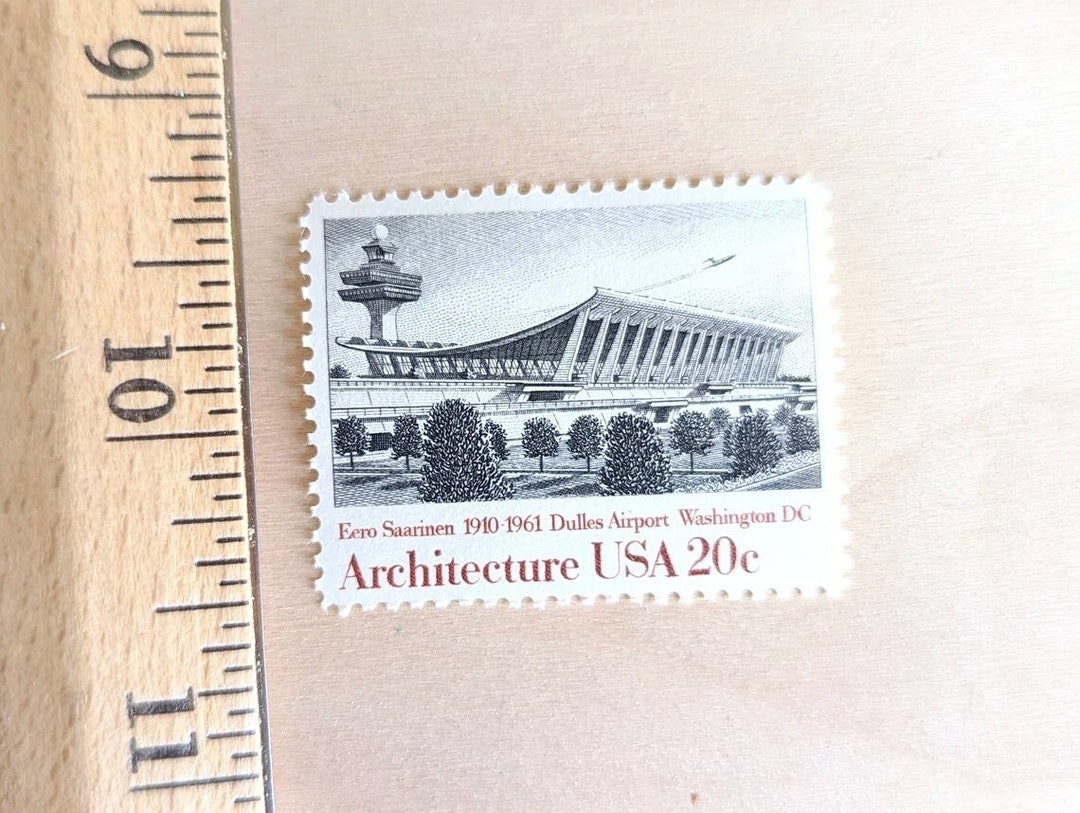 10 Dulles Airport Washington DC Architecture Stamps, 1979 Unused ...