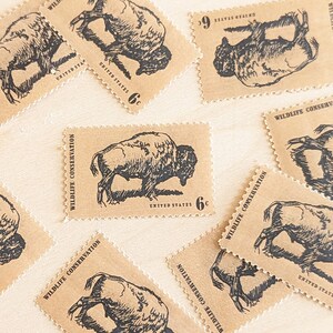 10 Wildlife Conservation Bison Stamps, 6 Cent 1970 Unused Postage ...