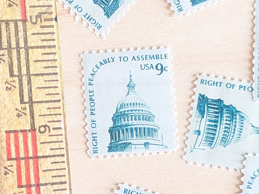 10 Right of People Peaceably to Assemble Stamps, 1977 Unused Postage ...