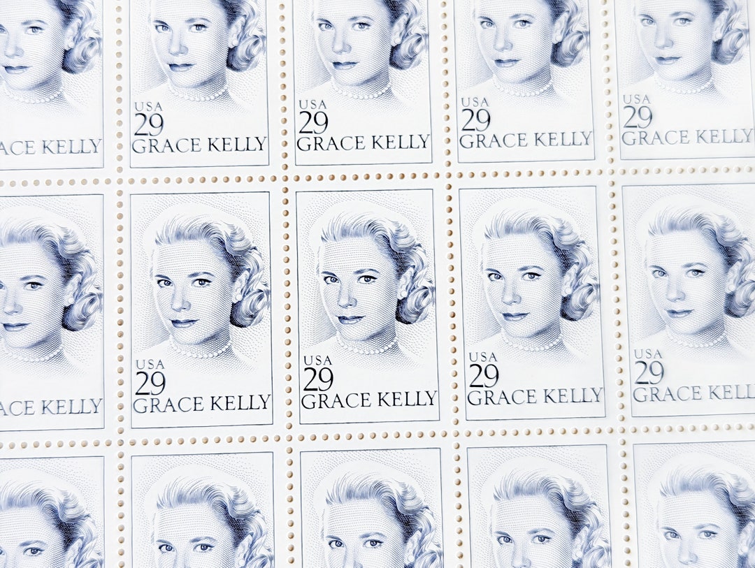 Sheet of 50 Grace Kelly Postage Stamps, 1992, 29 Cent Stamps, Unused ...