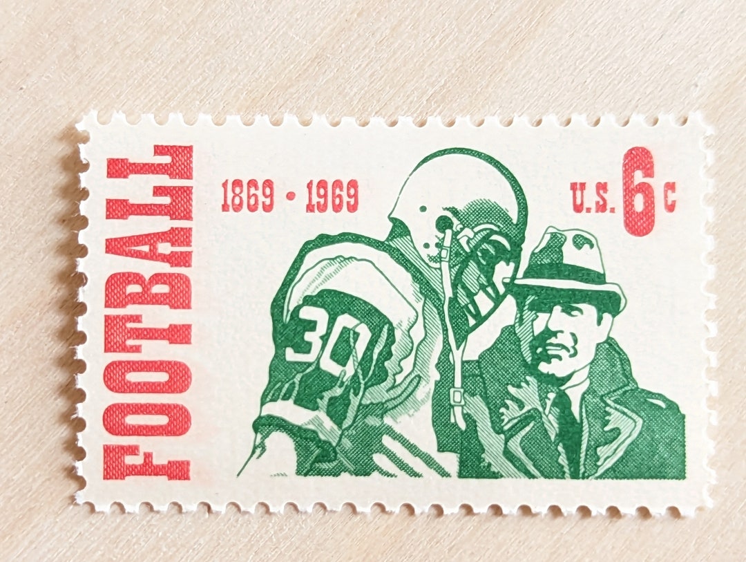 10 Football Stamps, 1969 Unused Postage Stamps, 6 Cent Stamps - Etsy
