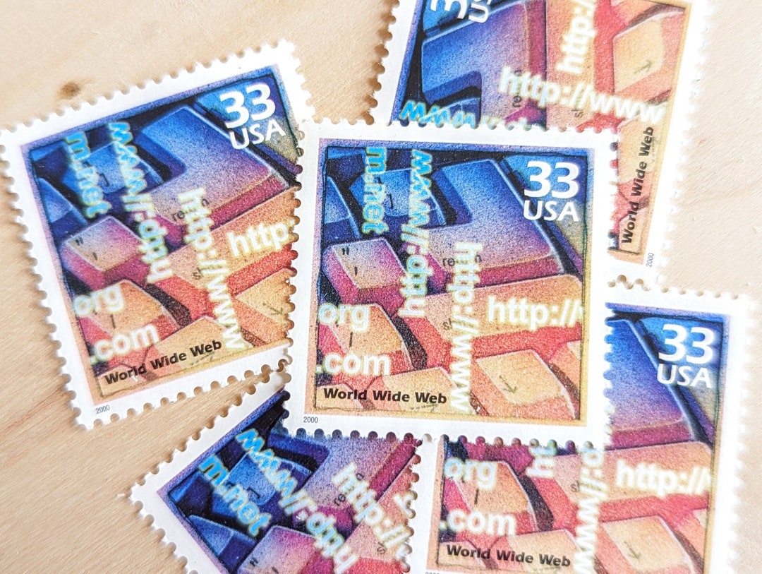 5 World Wide Web Stamps, 33 Cent, 1998-2000, 1990s Celebrate the ...
