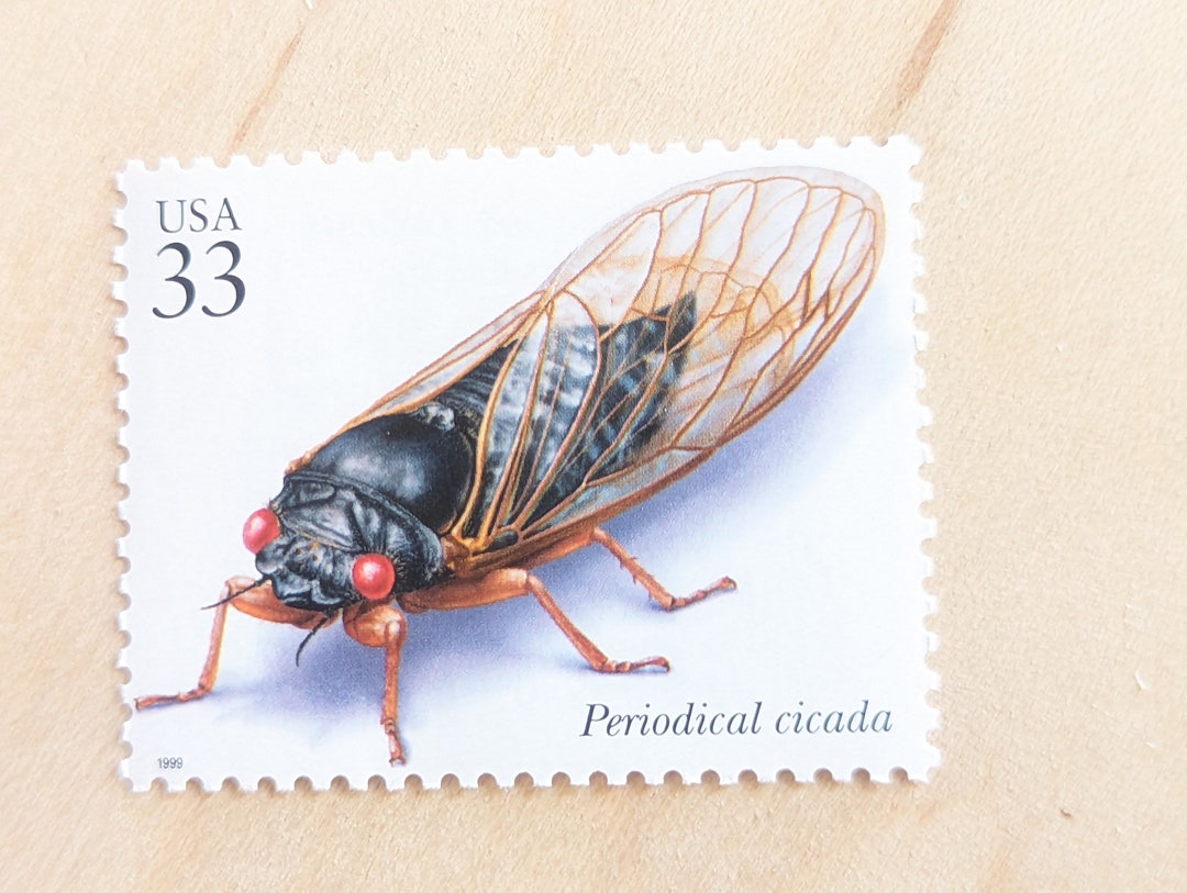 5 Periodical Cicada Stamps, 33 Cent, 1999, Unused Postage Stamps, Insects and Spiders - Etsy