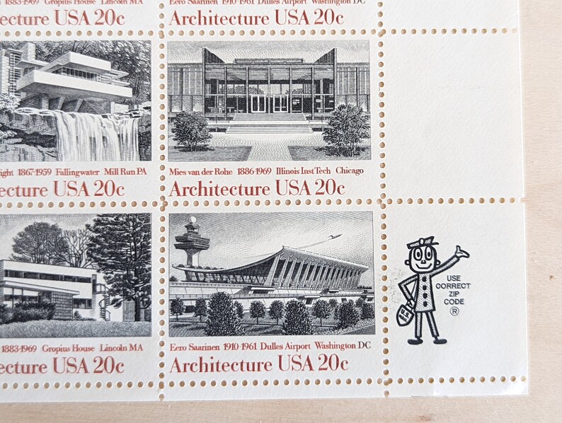 Sheet of 40 Architecture Stamps 1982 US Postage Stamps 20 - Etsy