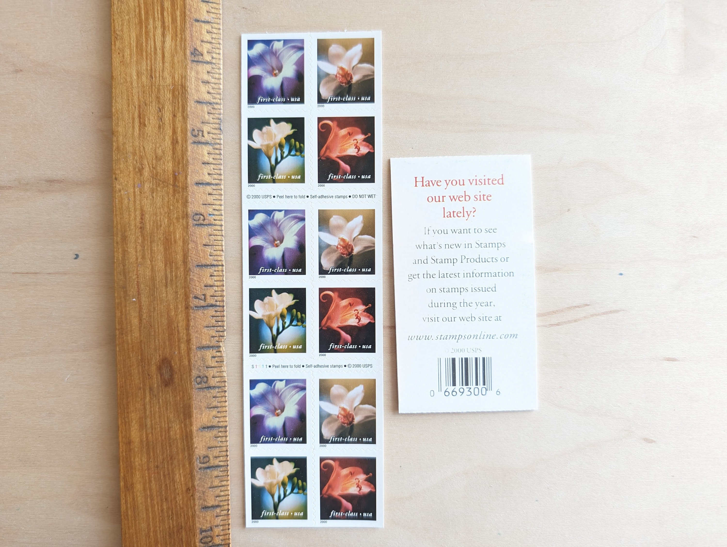 Booklet of 20 Lily Stamps, Vintage Unused USPS 34 Cent Postage, 2000 ...
