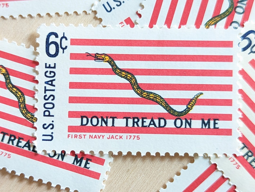 10 Don't Tread on Me First Navy Jack Stamps, Historic American Flags ...