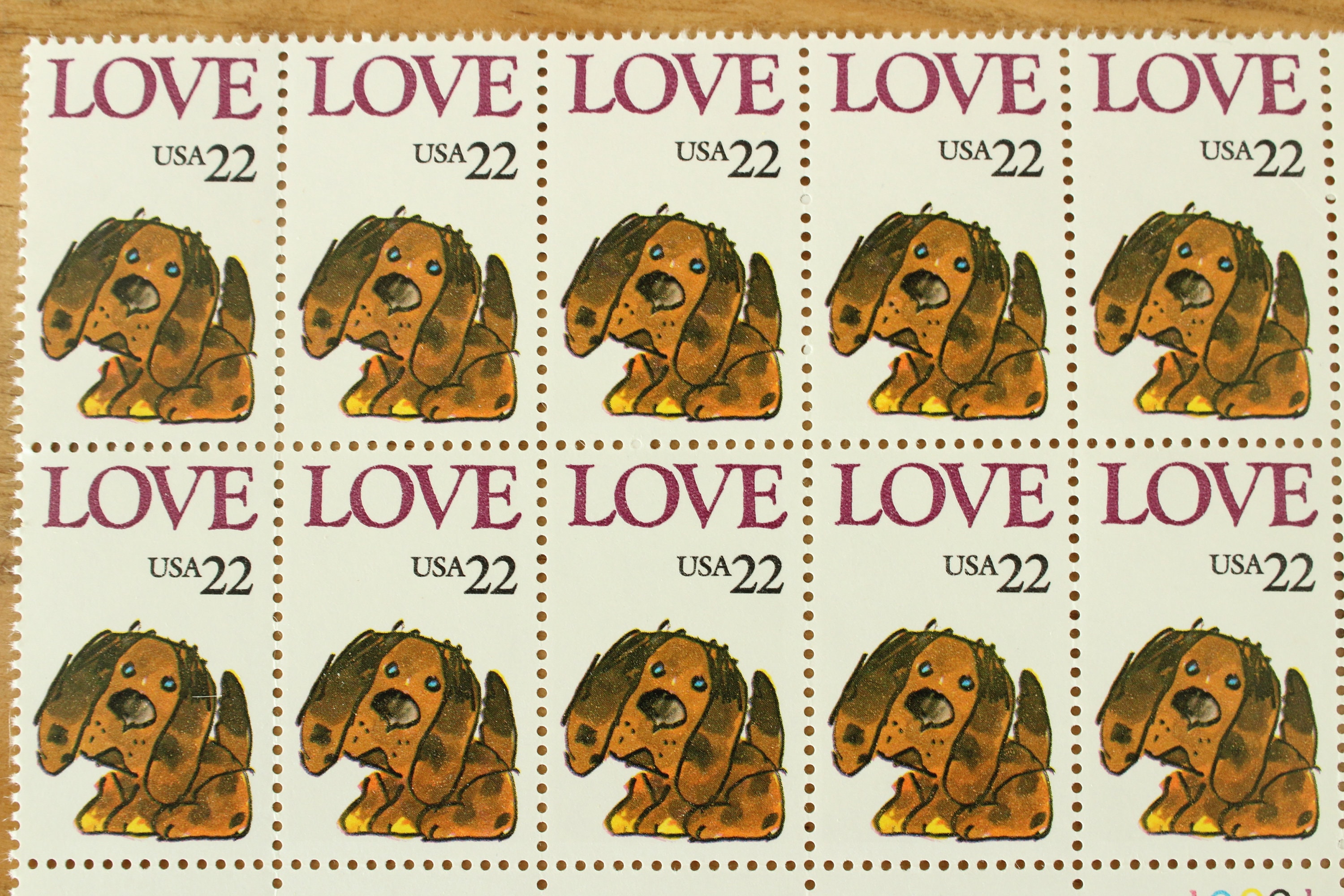 22 Cent Puppy Love Stamps Sheets of Unused Stamps 1986 | Etsy UK