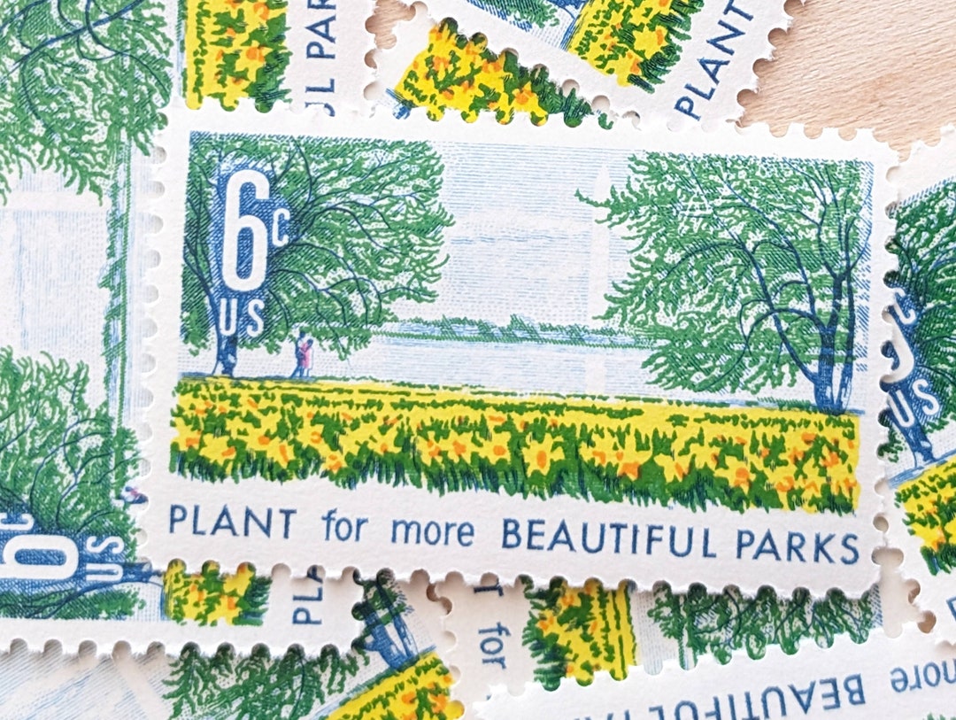 10 Plant for More Beautiful Parks Stamps, Vintage Unused USPS 6 Cent ...