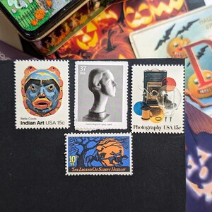 Sheet of 40 Indian Art US Postage Stamps, 15 Cents, Native American ...