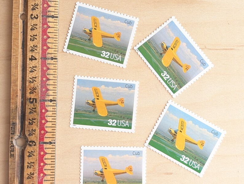 5 Cub Classic American Aircraft Stamps, Unused US Postage Stamps, 1996 ...