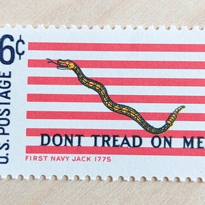10 Dont Tread on Me First Navy Jack Stamps, Vintague Unused USPS 6 Cent ...