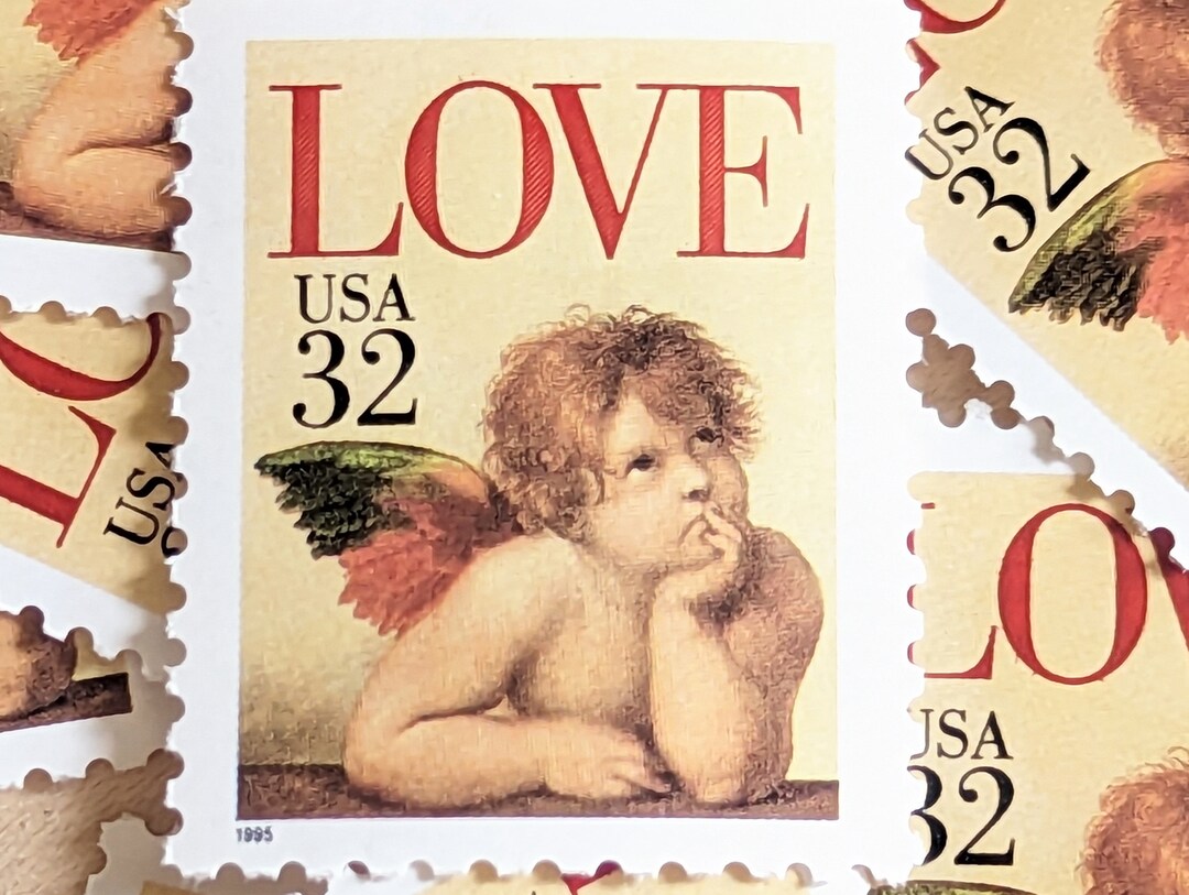 10 Cupid Love Stamps, 1992 Unused Postage Stamps, 32 Cent Stamps ...