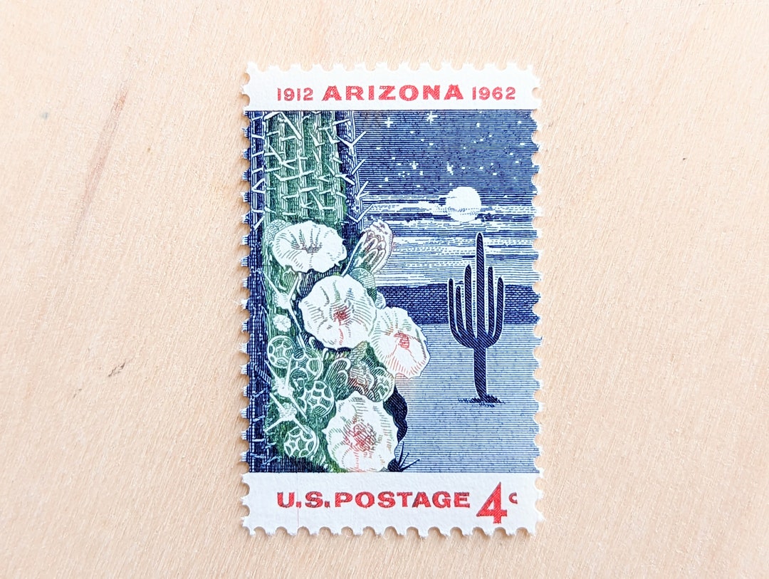 10 Arizona Stamps, Statehood Stamps,1962 Unused Postage Stamps, 4 Cent ...