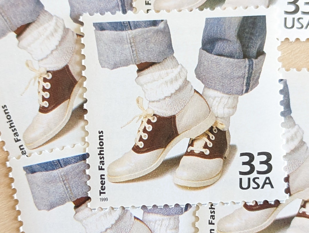 5 50s Fashion Stamps, 33 Cent, 1998, 1950s Celebrate the Century ...