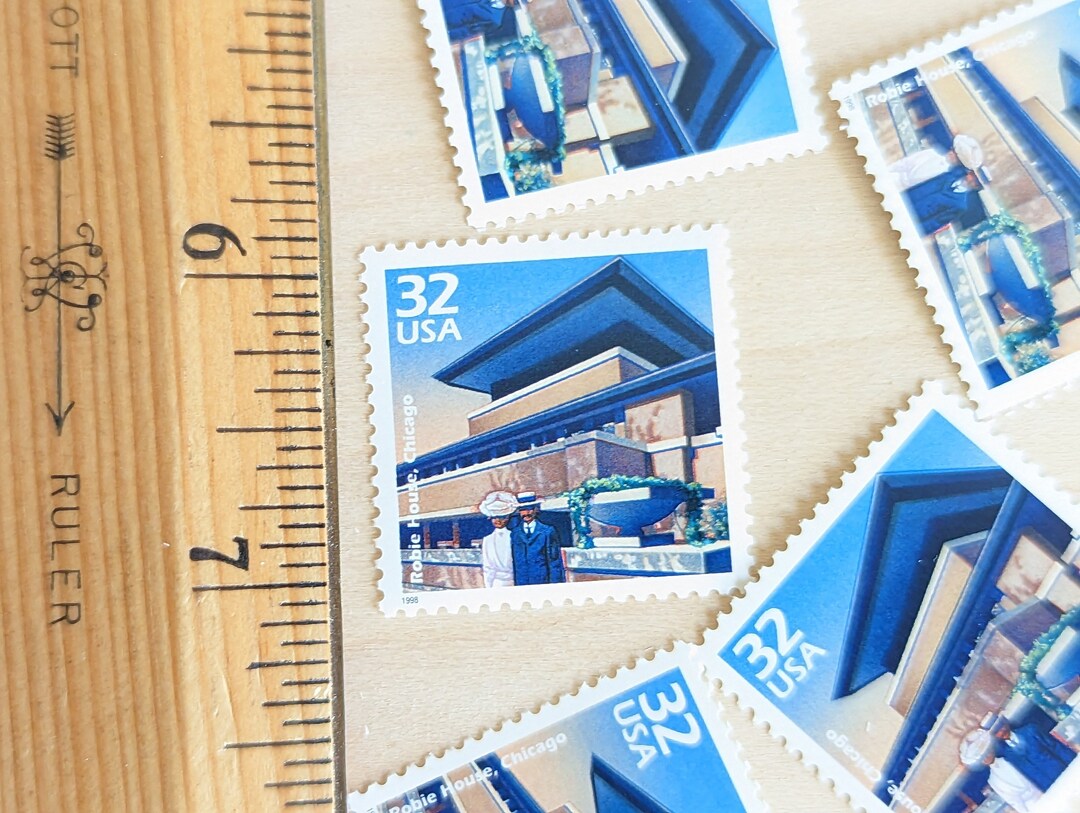 5 Robie House by Frank Lloyd Wright Chicago Stamps, 32 Cent, 1998 ...