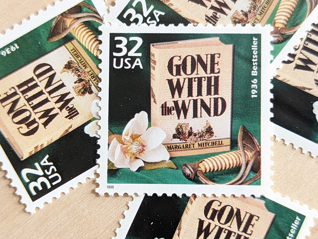 5 Gone With the Wind Stamps, 32 Cent, 1998, 1930s Celebrate the Century ...