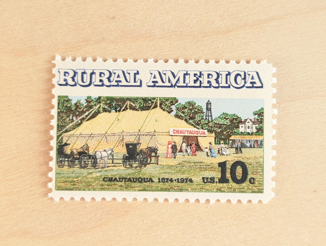 10 Rural America Chautauqua Stamps, Vintage Unused USPS 10 Cent Postage ...