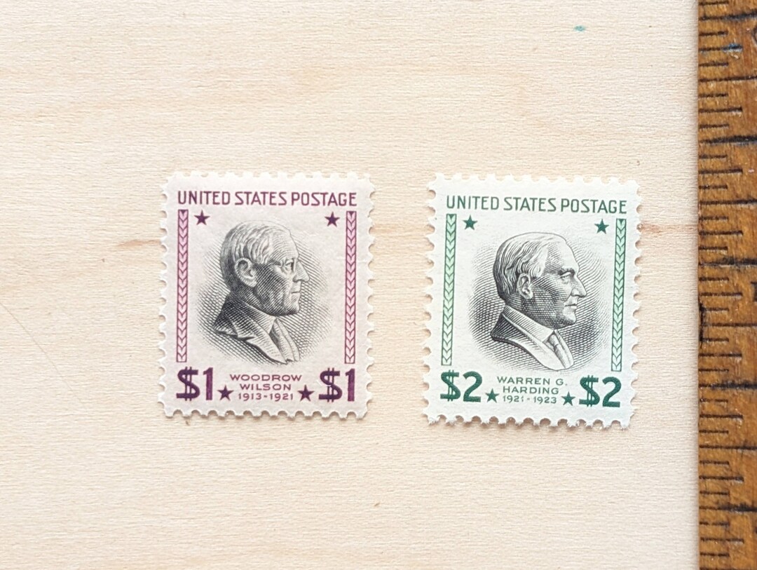 Set of 2 Prexie Unused Postage Stamps, 1 and 2 Dollar Postage Stamps ...