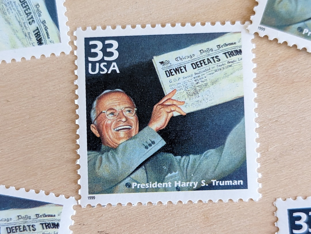 5 Harry S. Truman Stamps, 33 Cent, 1998, 1940s Celebrate the Century ...