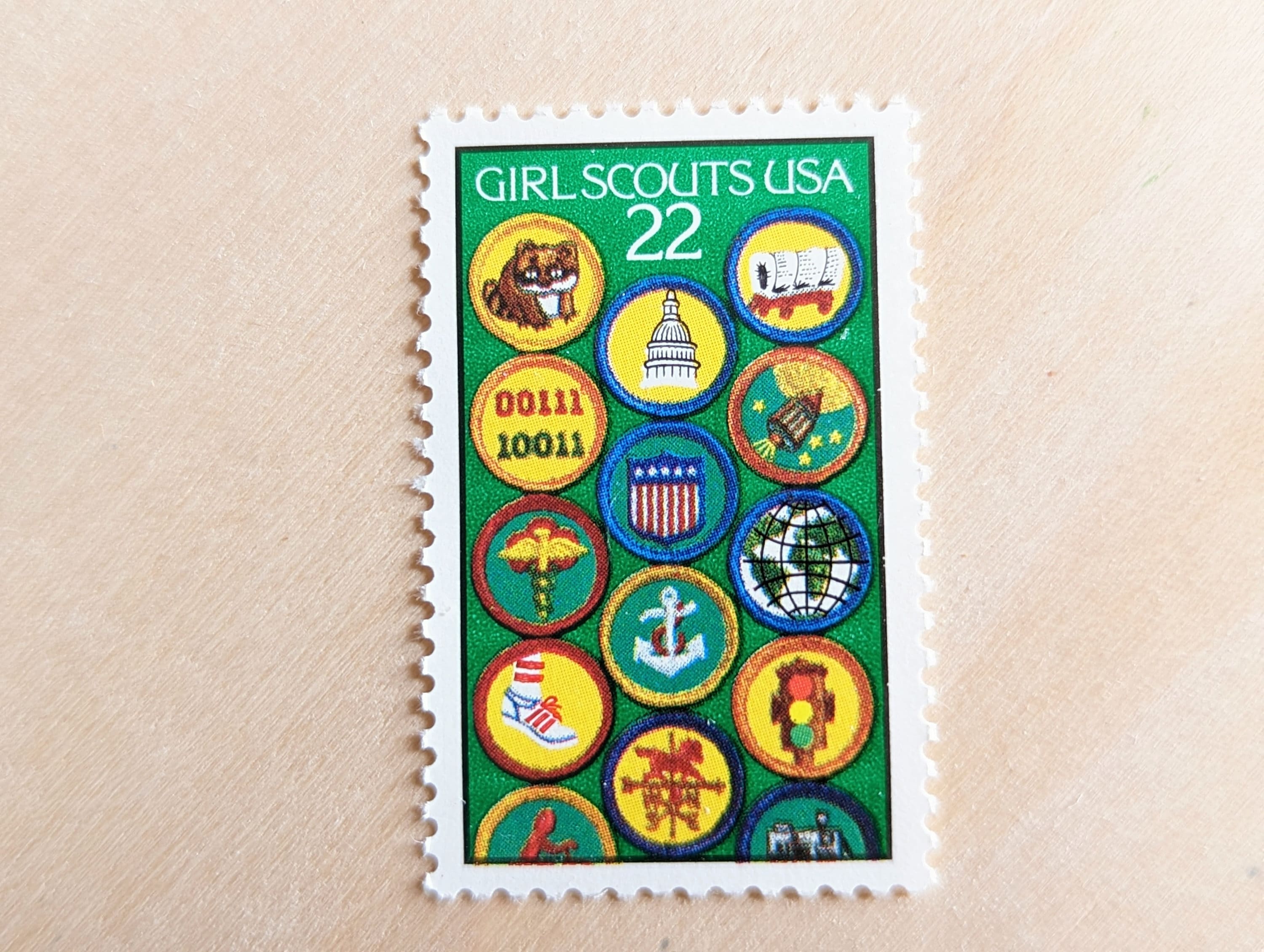 Trefoil Girl Scout Rubber Stamp