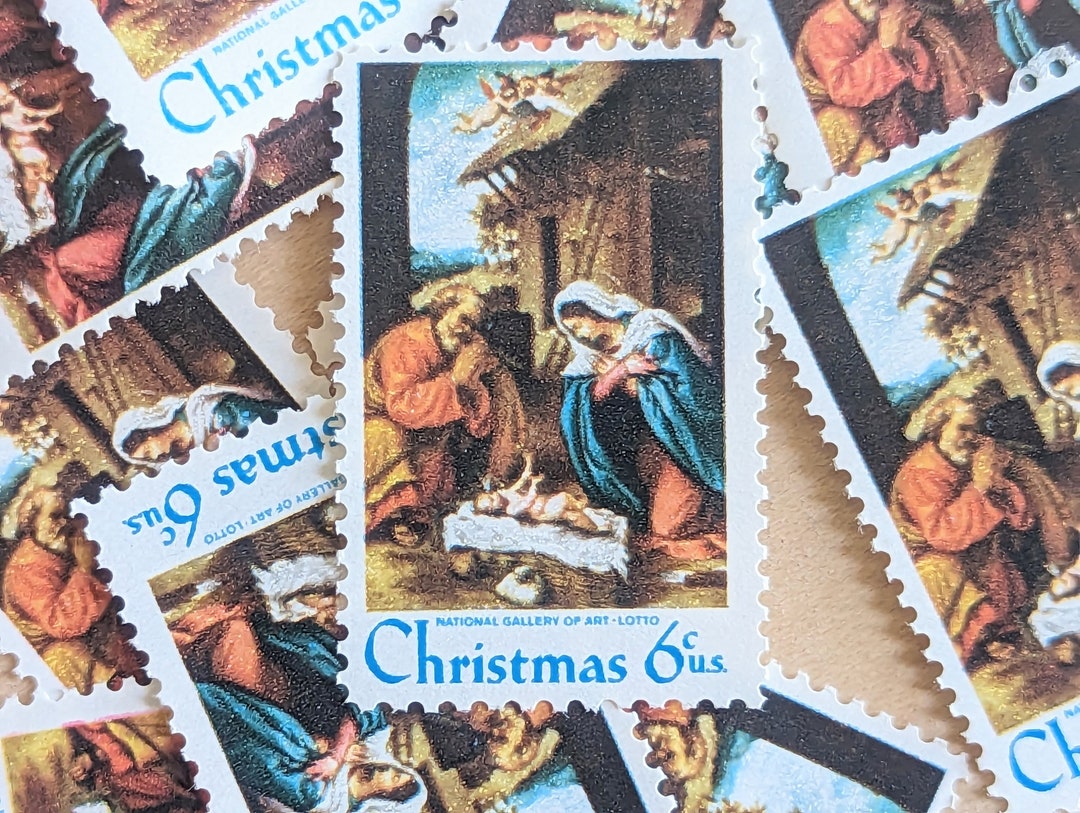 10 Christmas Nativity Stamps, Unused Postage Stamps, 6 Cent Stamps ...