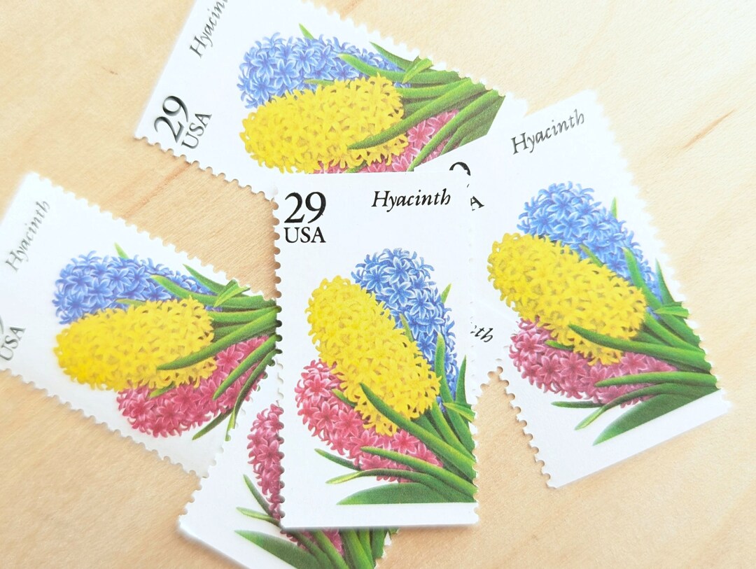 5 Hyacinth Stamps, Unused Postage Stamps, 29 Cent Stamps, Flower Stamps ...
