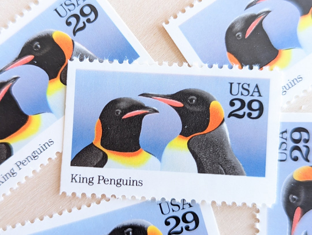 5 King Penguin Stamps, 29 Cent, 1992, Unused Postage Stamps - Etsy