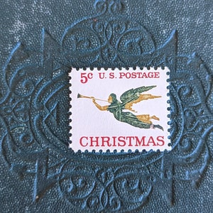 10 Christmas Angel Stamps, 5 Cent 1965 Unused Postage Stamps, Christmas ...
