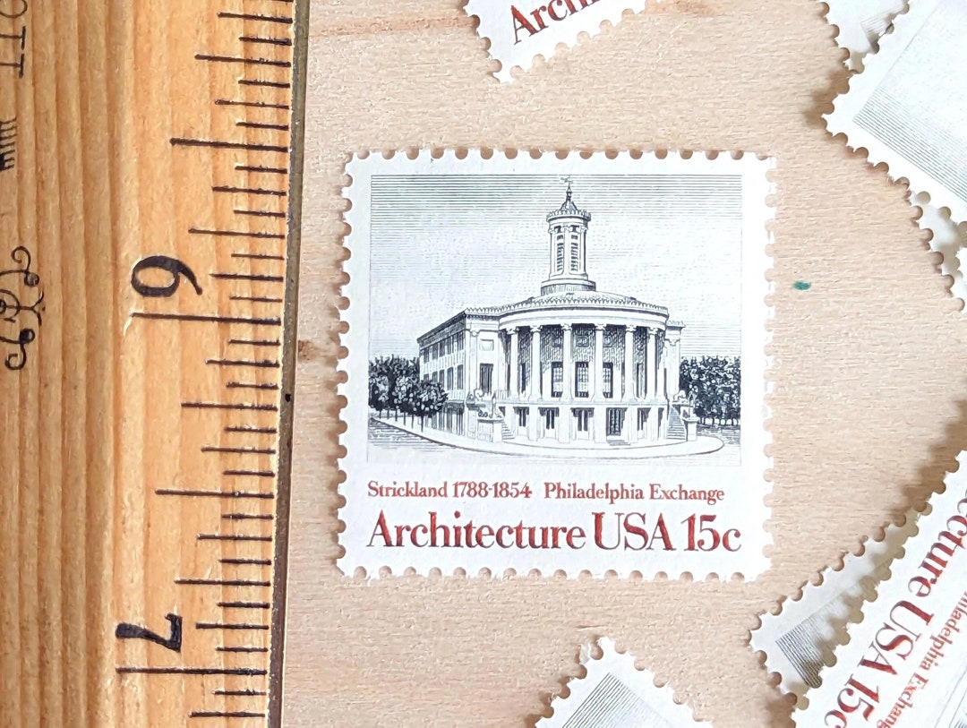 10 Philadelphia Exchange Architecture Stamps, 1979 Unused Postage ...