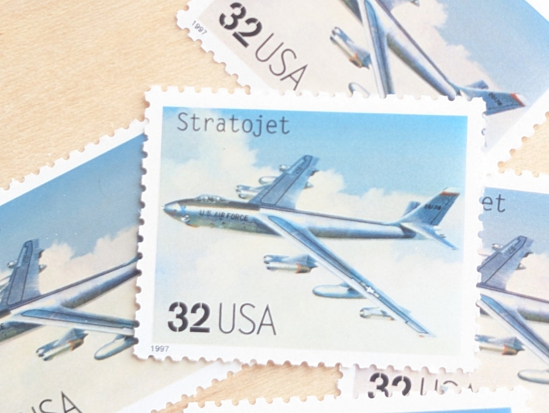 5 Stratojet Classic American Aircraft Stamps, Unused US Postage Stamps ...