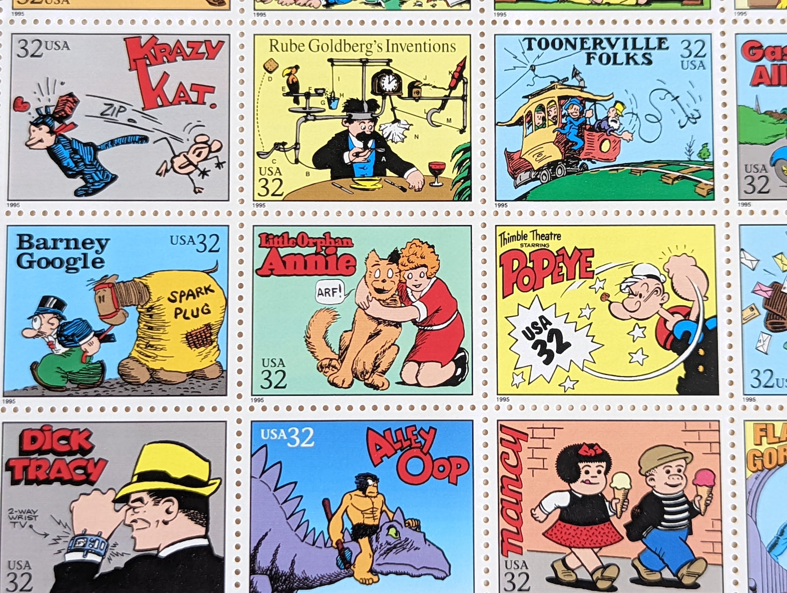 Comic Strip Classics Stamp Sheet of 20 Stamps 1995 32 Cent - Etsy Canada