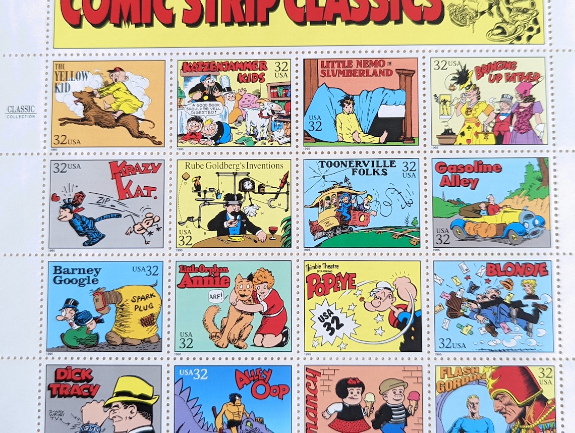 Comic Strip Classics Stamp Sheet of 20 Stamps 1995 32 Cent - Etsy Canada