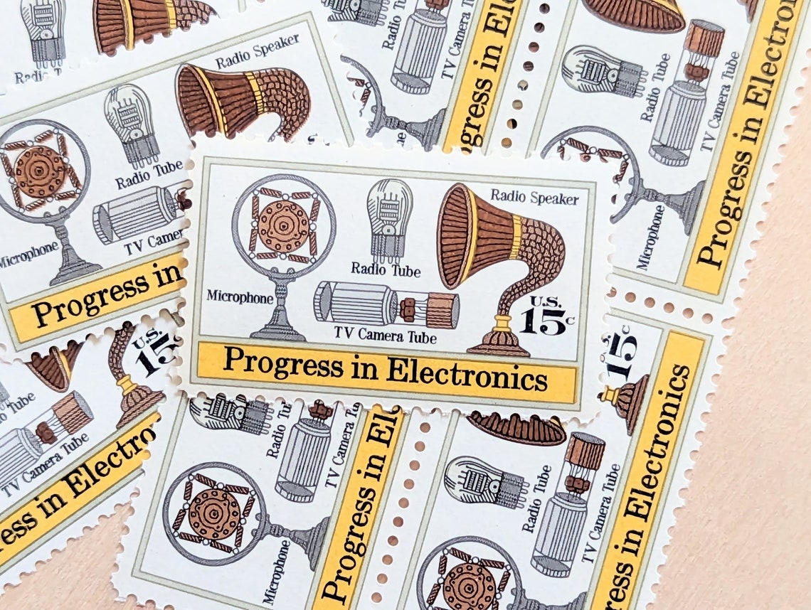 Set of 10 Progress in Electronics Stamps, 1973 Unused Postage Stamps ...
