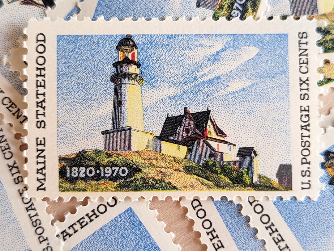 10 Maine Statehood Stamps 1970 Unused Postage Stamps 6 Cent - Etsy