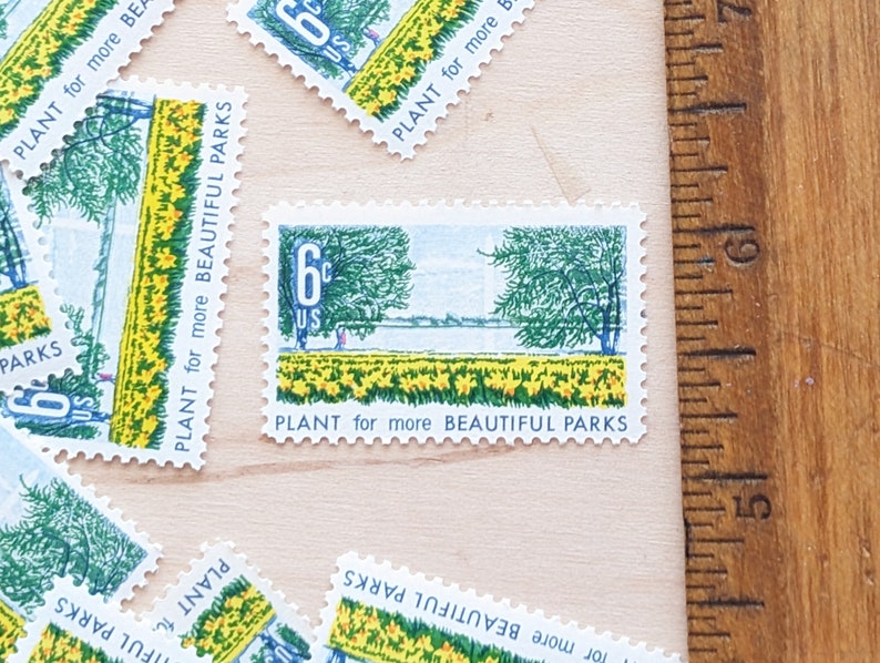 10 Plant for More Beautiful Parks Stamps, Vintage Unused USPS 6 Cent ...