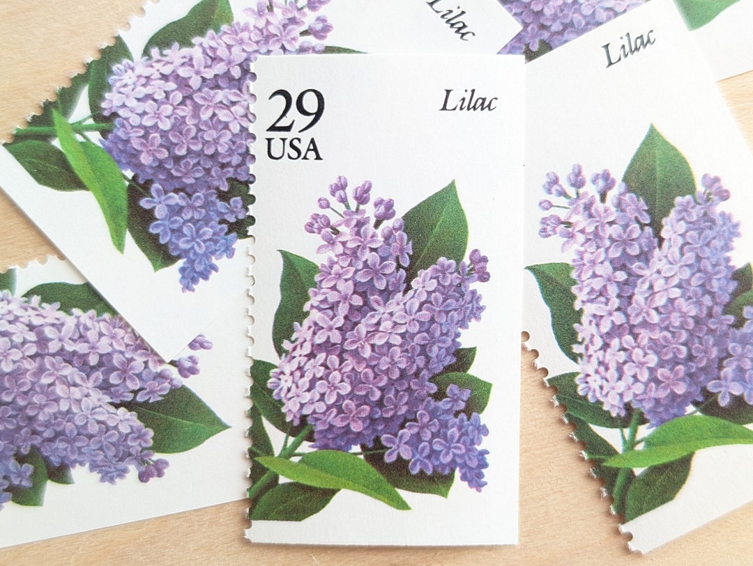 5 Lilac Stamps, Unused Postage Stamps, 29 Cent Stamps, Flower Stamps ...