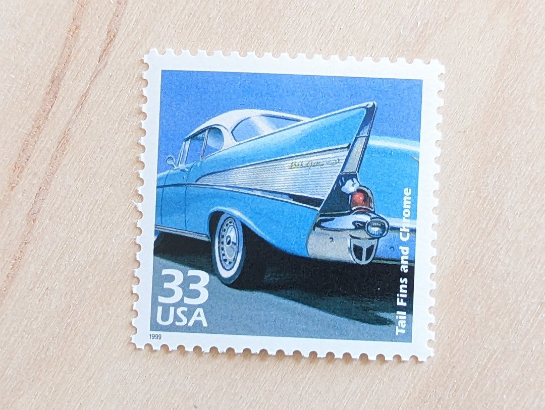 5 Cars of the 50s Stamps, 33 Cent, 1998, 1950s Celebrate the Century ...