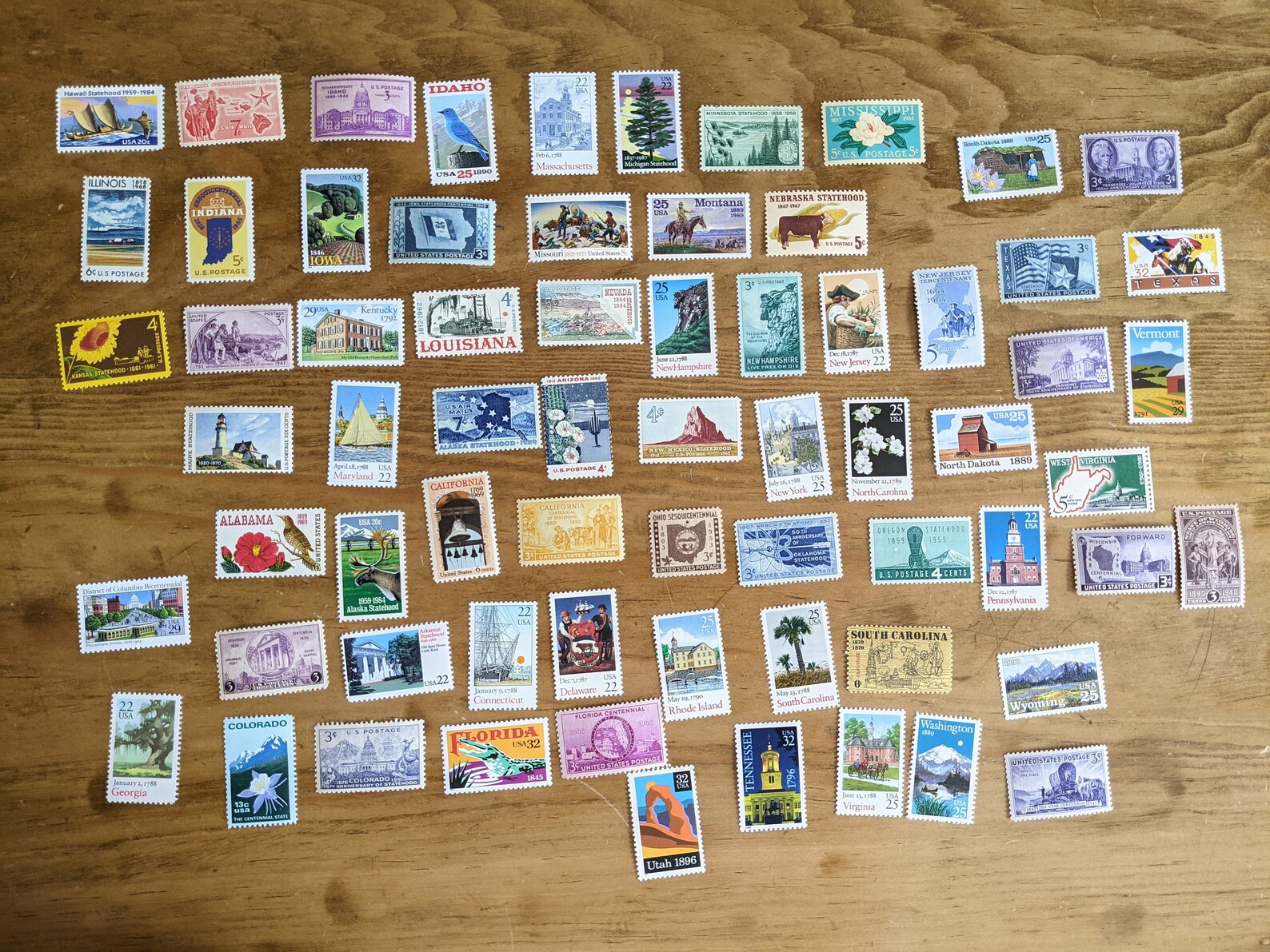Choose Your State One Stamp or Full 50 State Set & Washington - Etsy