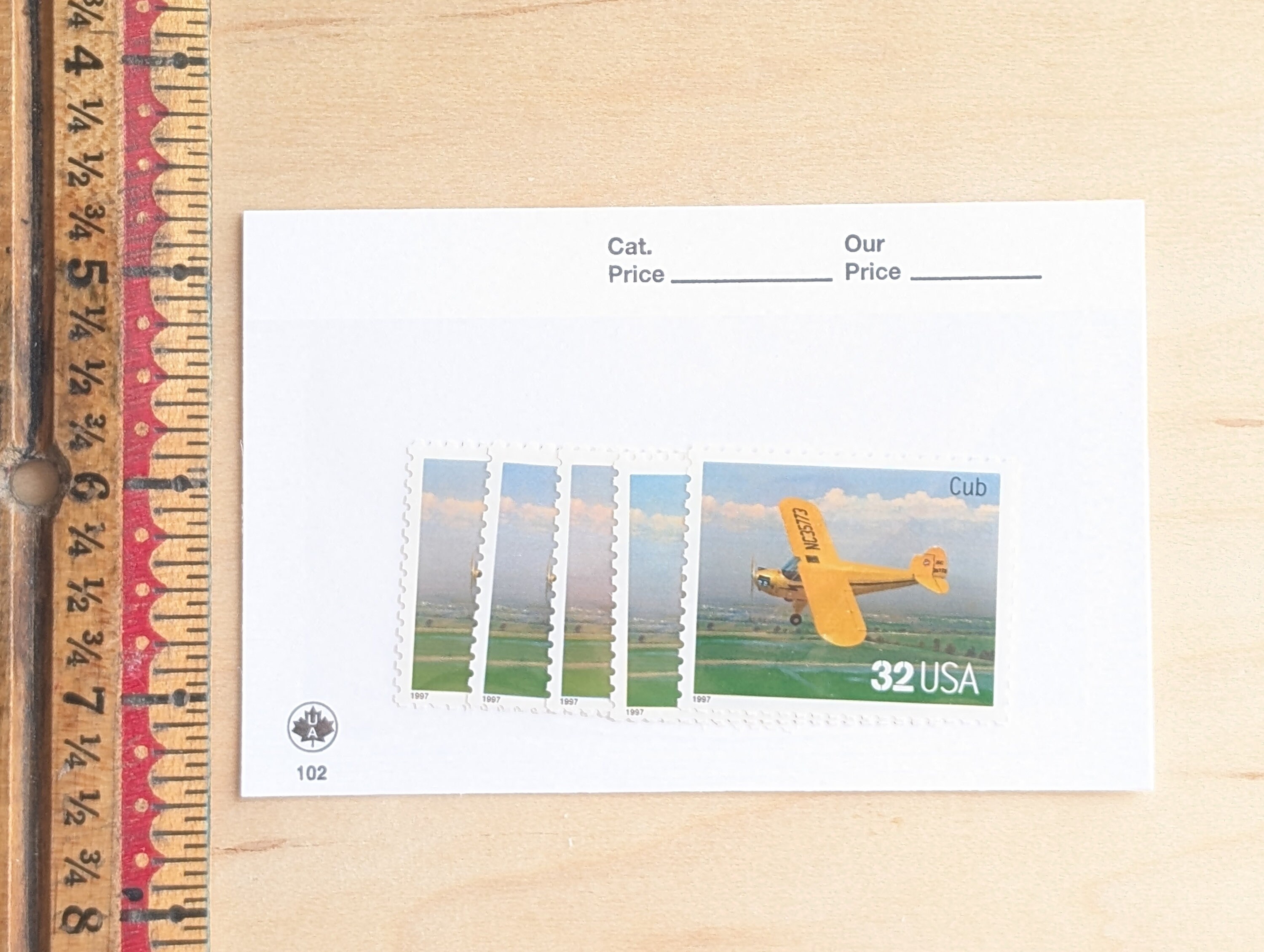5 Cub Classic American Aircraft Stamps, Unused US Postage Stamps, 1996 ...