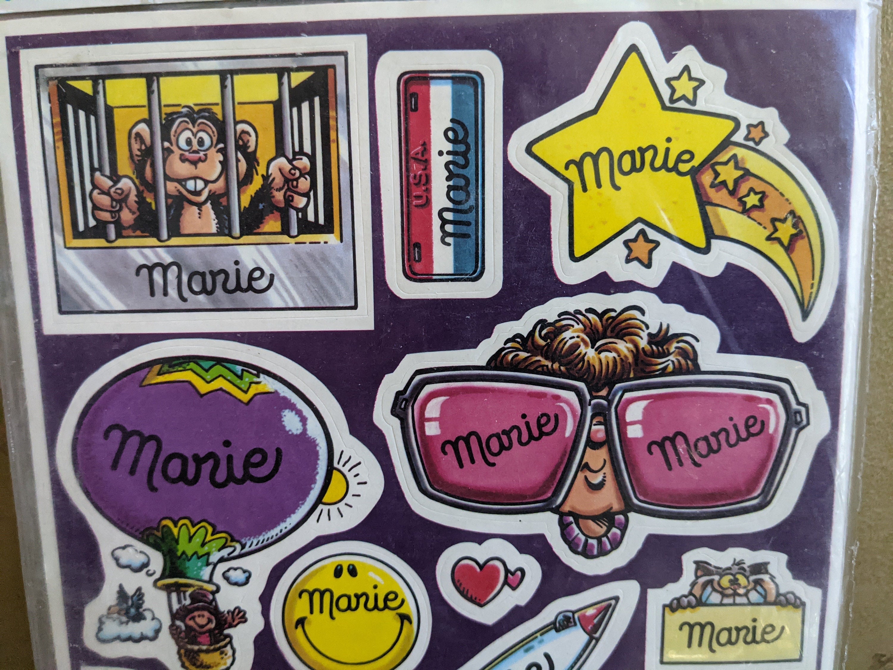 Vintage Marie Stickers Celebrity 30 Funny | Etsy