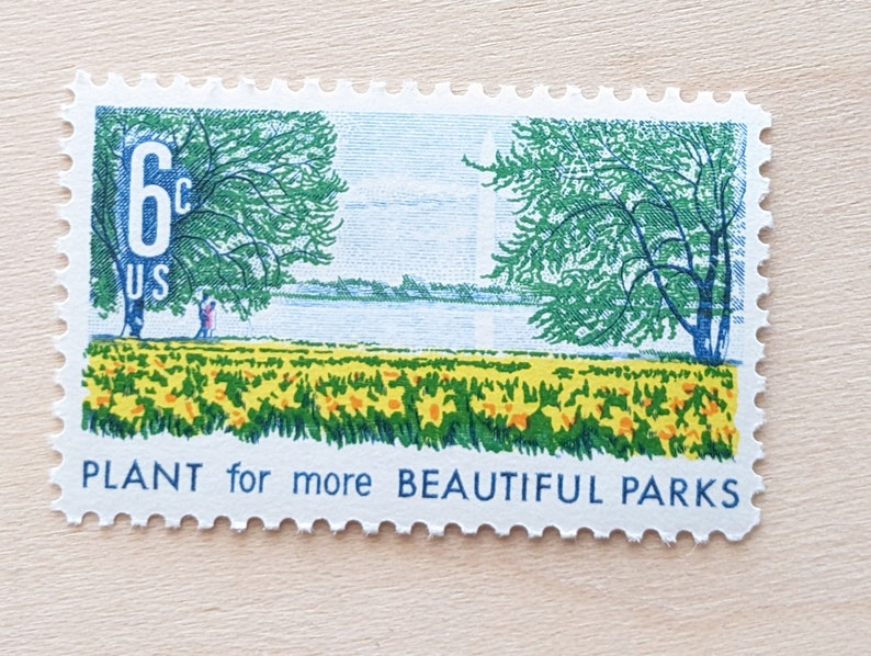10 Plant for More Beautiful Parks Stamps, Vintage Unused USPS 6 Cent ...