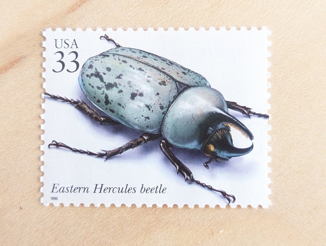 5 Eastern Hercules Beetle Stamps, 33 Cent, 1999, Unused Postage Stamps ...