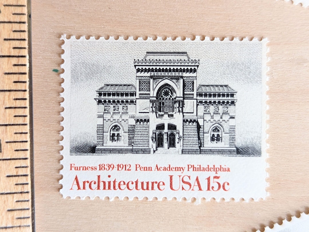 10 Penn Acadamy Philadelphia Architecture Stamps, 1979 Unused Postage ...