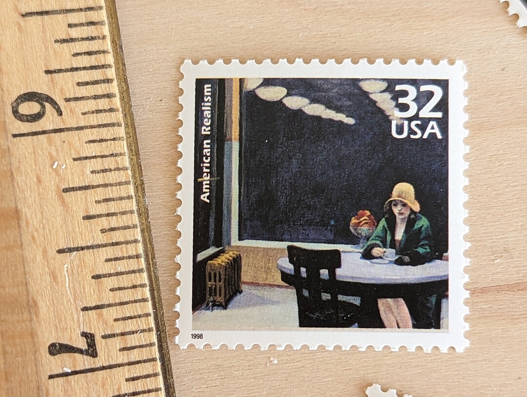 5 American Realist, Edward Hopper 32 Cent Stamps, 1998, 1920s Celebrate ...